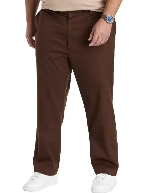 OAK HILL BY DXL Straight-fit Tech Pants - Chicory Coffee