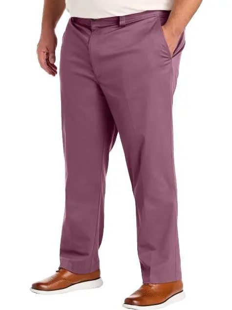 OAK HILL BY DXL Straight-fit Tech Pants - Rose Brown