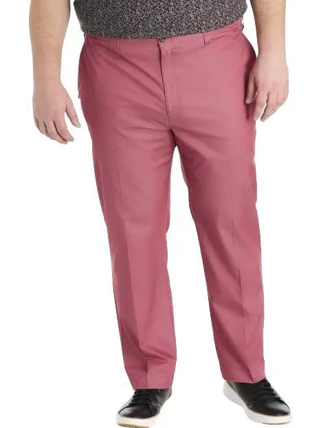 OAK HILL BY DXL Straight-fit Tech Pants - Rose Heather