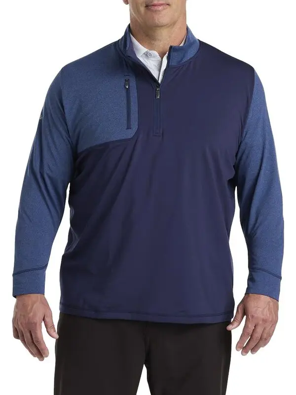 CALLAWAY Big & Tall Mixed Media Pullover - Peacoat