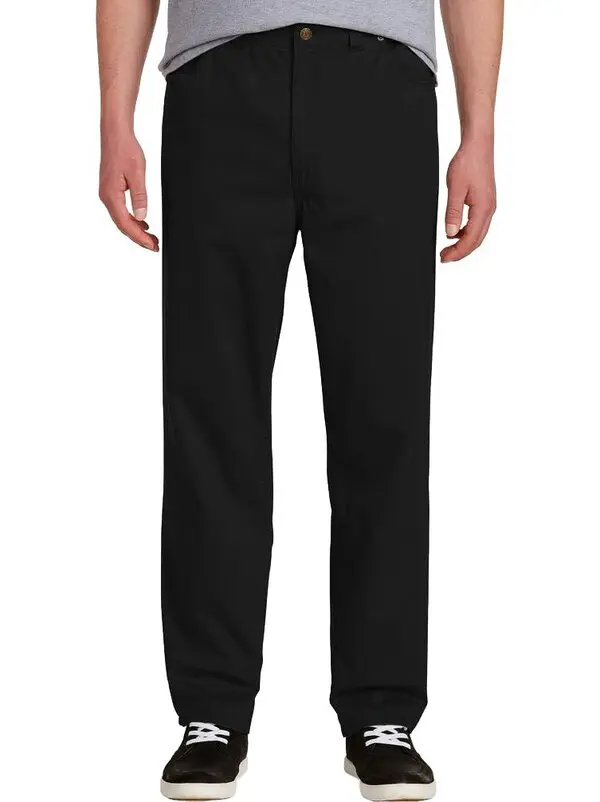 HARBOR BAY BY DXL Classic Fit Continuous Comfort Pants - Black