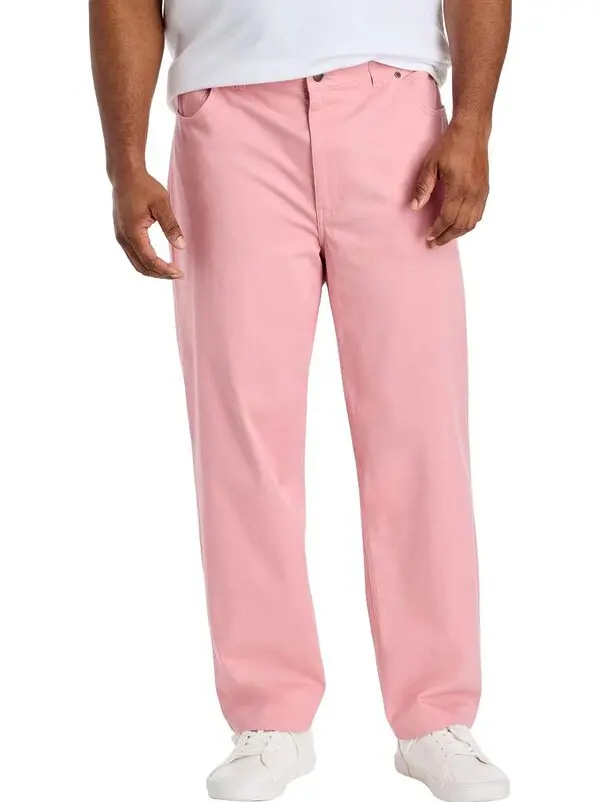 HARBOR BAY BY DXL Classic Fit Continuous Comfort Pants - Rose Pink
