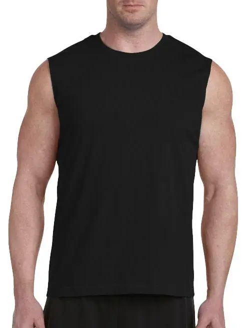HARBOR BAY BY DXL Moisture-wicking Muscle T-shirt - White