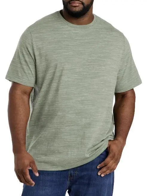 HARBOR BAY BY DXL Big & Tall Space-dyed T-shirt - Desert Sage Sd