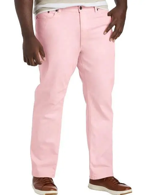 TRUE NATION BY DXL Stretch Twill Pants - Silver Pink