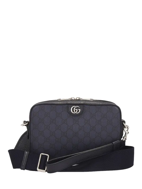 Gucci Gg Supreme Ophidia Crossbody Bag - Navy