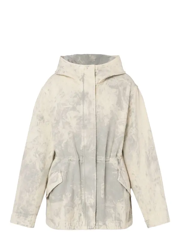 MOSCHINO JEANS Tie-dye Hooded Jacket - White