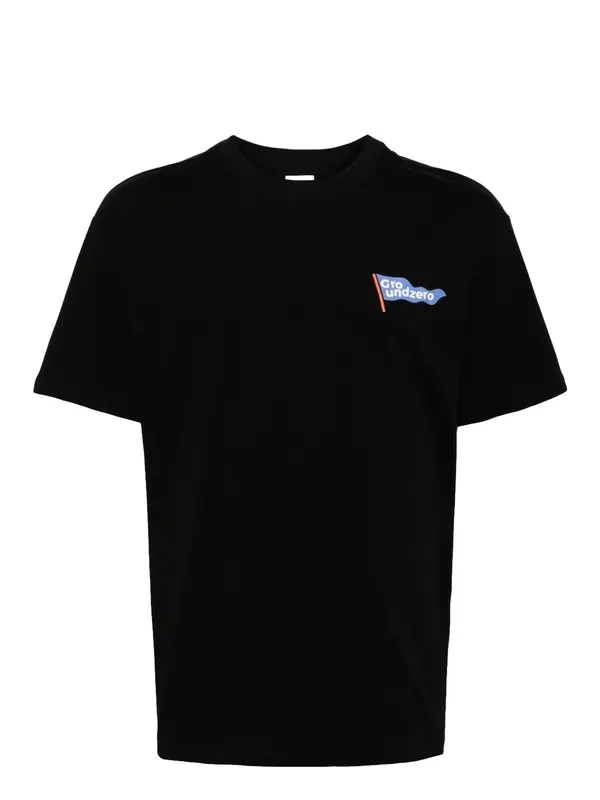 GROUND ZERO Logo-print Cotton T-shirt - Black