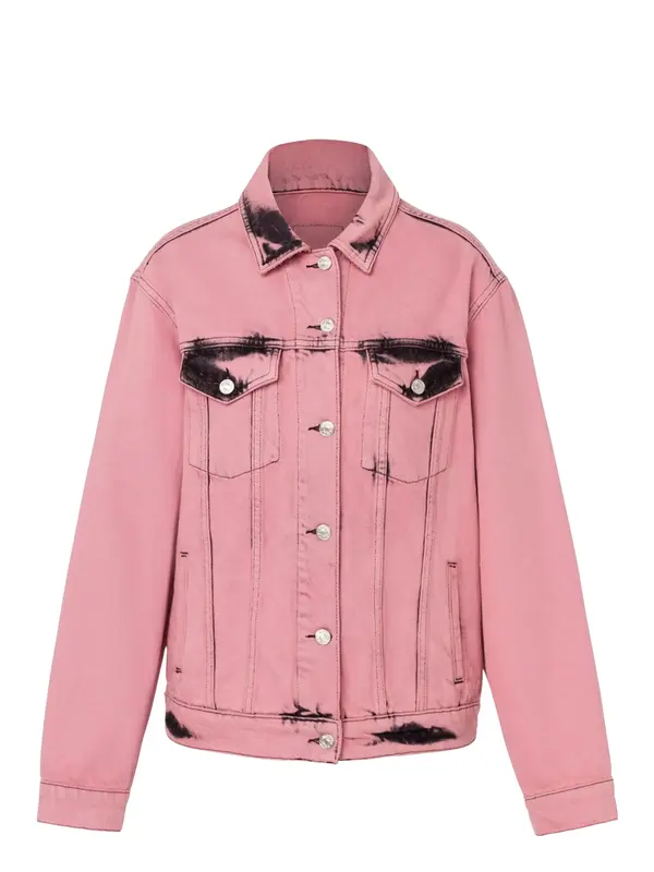 MOSCHINO JEANS Button-down Denim Jacket - Pink