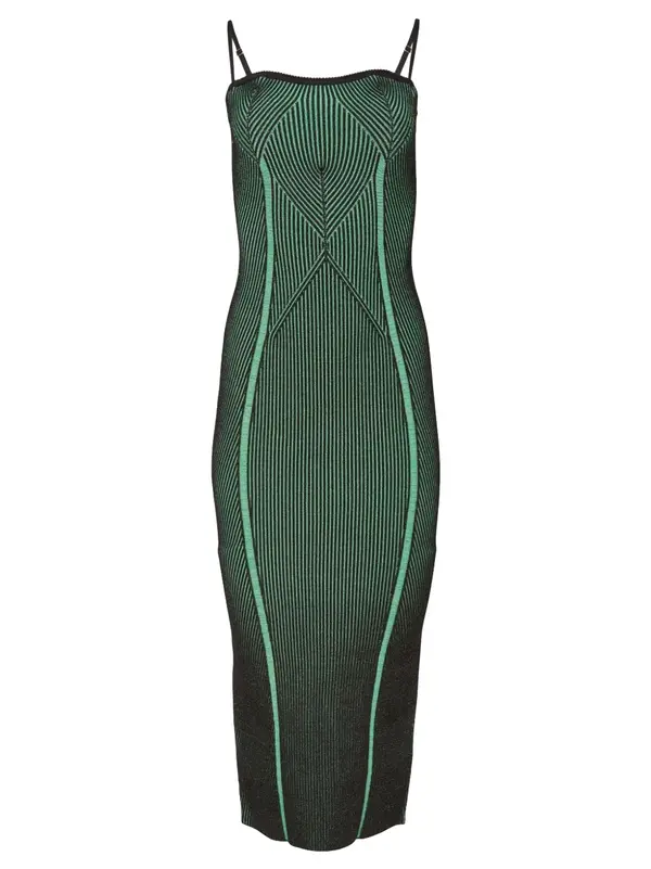 Fleur Du Mal Ribbed-knit Tube Dress - Green