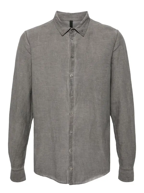POÈME BOHÉMIEN Classic-collar Buttoned Shirt - Grey