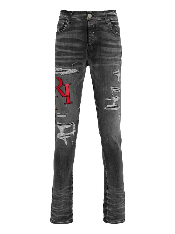 Amiri Distressed Skinny Jeans - Black