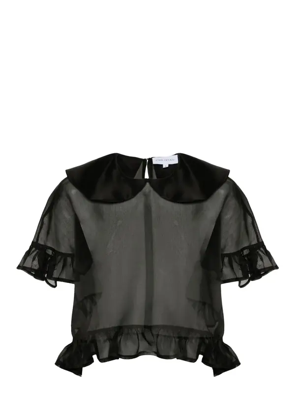 IOANA CIOLACU Dahlia Semi-sheer Blouse - Black
