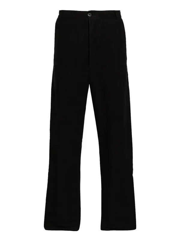 POÈME BOHÉMIEN Mid-rise Drop-crotch Trousers - Black