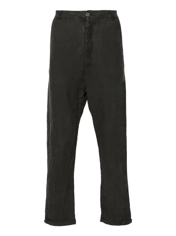 POÈME BOHÉMIEN Mid-rise Drop-crotch Trousers - Grey