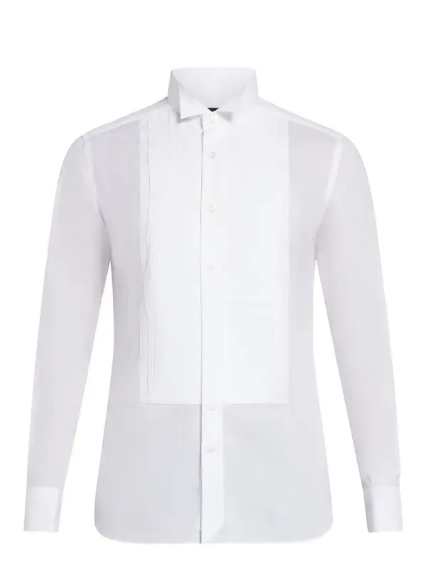 TOM FORD Pintuck Long-sleeve Shirt - White