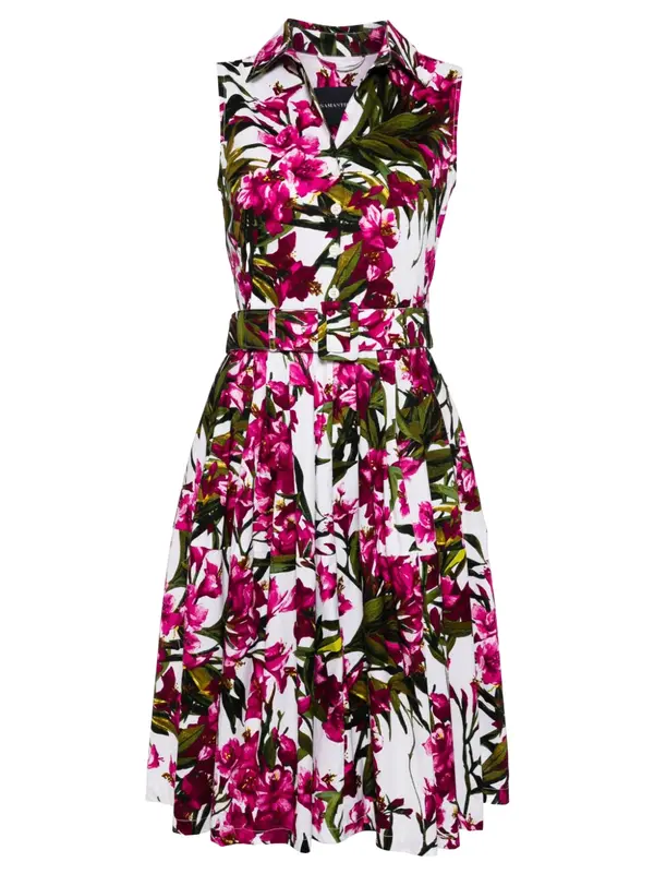 Samantha Sung Floral-print Dress - White