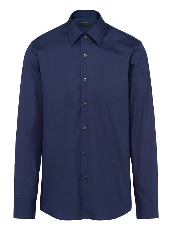 Prada Long-sleeve Cotton Shirt - Blue