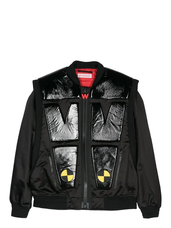 WALTER VAN BEIRENDONCK Crash Padded Bomber Jacket - Black