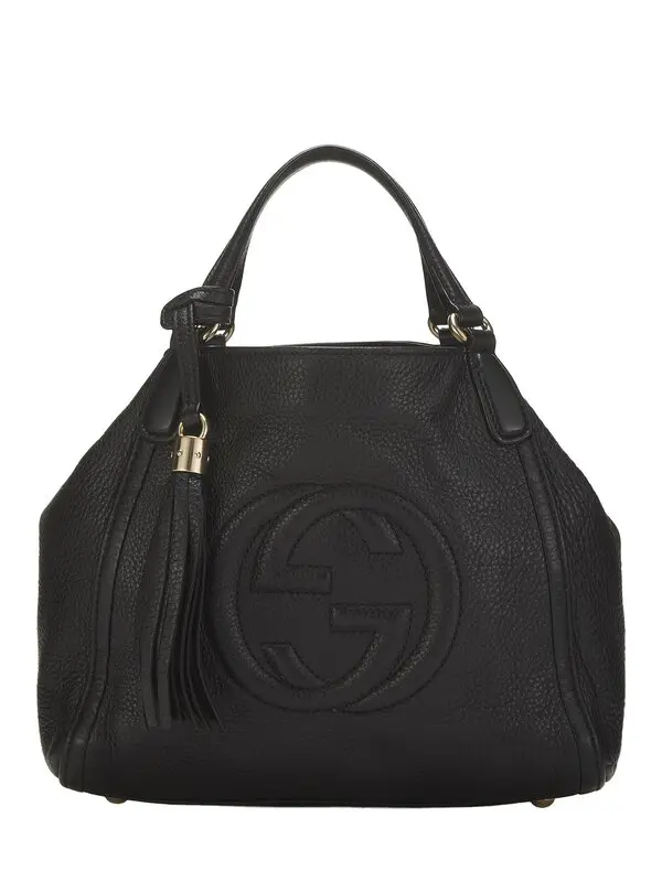 Gucci Leather Soho Convertible Shoulder Bag - Black