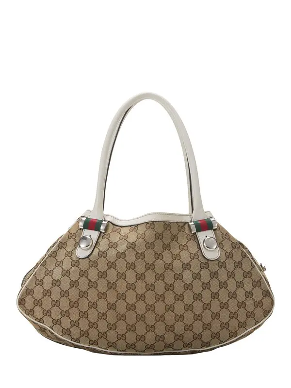 Gucci Original Gg Canvas Matchball Abbey Tote Bag - White
