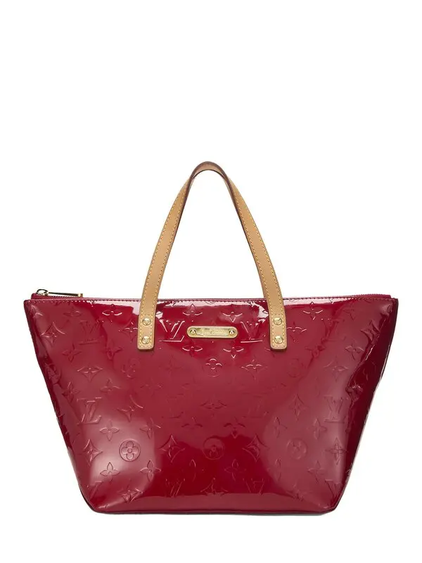 LOUIS VUITTON Monogram Vernis Bellevue Tote - Red