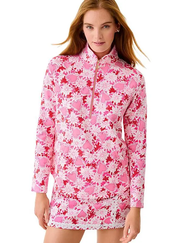Lilly Pulitzer Upf 50+ Skipper Popover - Coconut Dear Heart