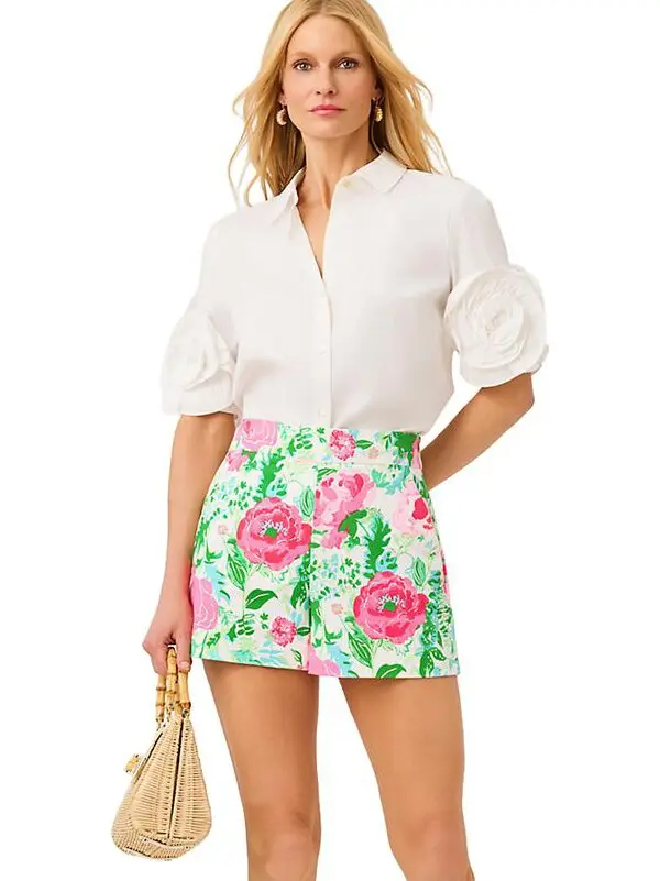 Lilly Pulitzer® 3" Sarissa Stretch Short - Multi Poppy Party