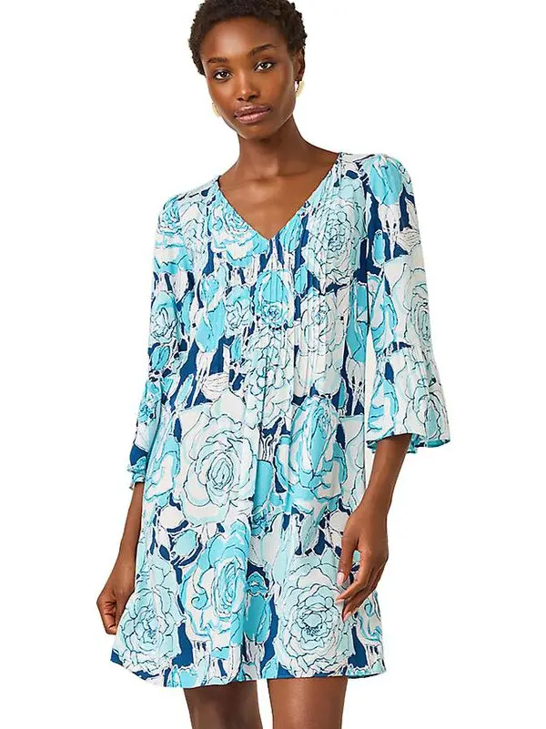 LILLY PULITZER Danika Tunic Dress - Capri Blue Rosanna