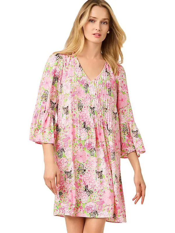 LILLY PULITZER Danika Tunic Dress - Pistachio Macaron Bees Knees