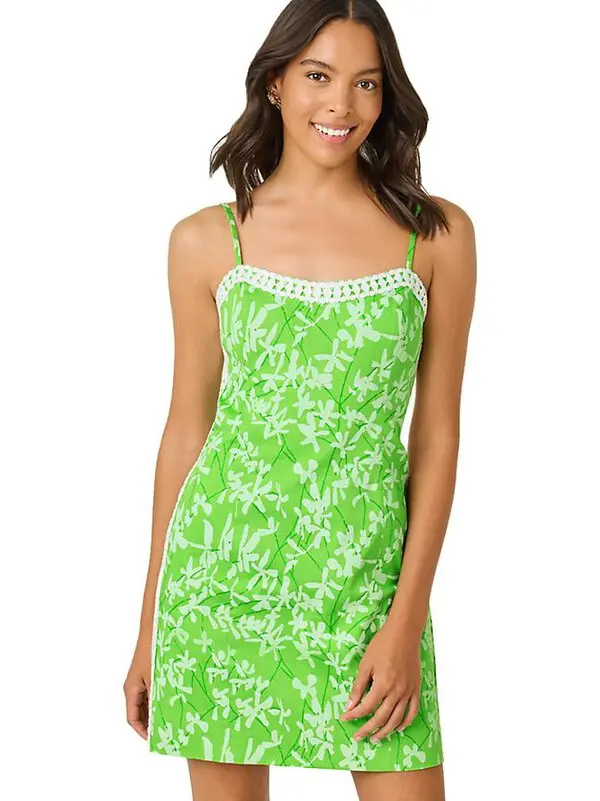 Lilly Pulitzer® Shelli Stretch Dress - Crocodile Green Liza Overprint