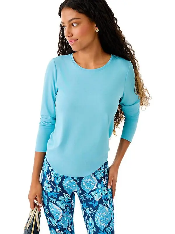 LILLY PULITZER Upf 50+ Luxletic Westley Long Sleeve Tee - Bellevue Blue