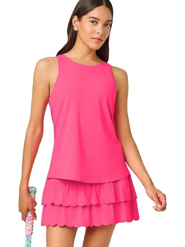 LILLY PULITZER Upf 50+ Luxletic Miesha Scallop Skort - Lipstick Pink