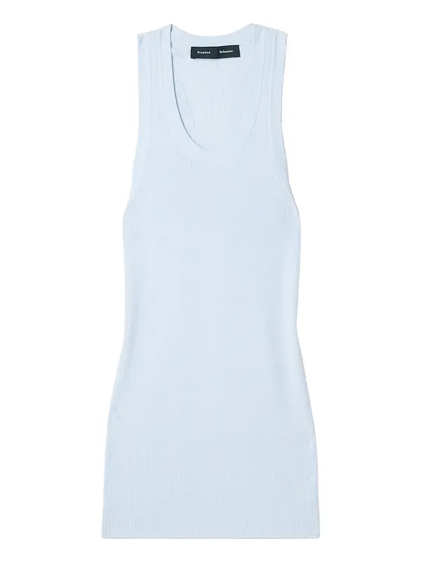 Proenza Schouler Roberts Ribbed-knit Tank - Blue
