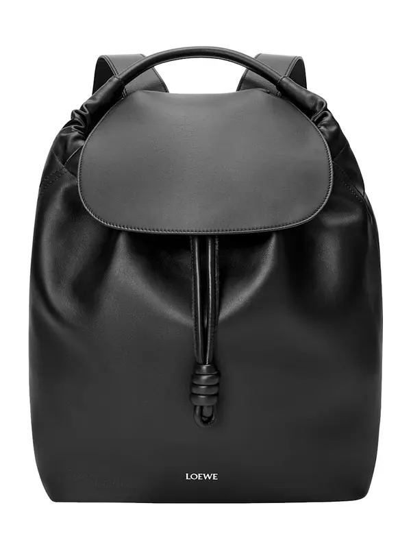 Loewe Flamenco Suede Backpack - Black
