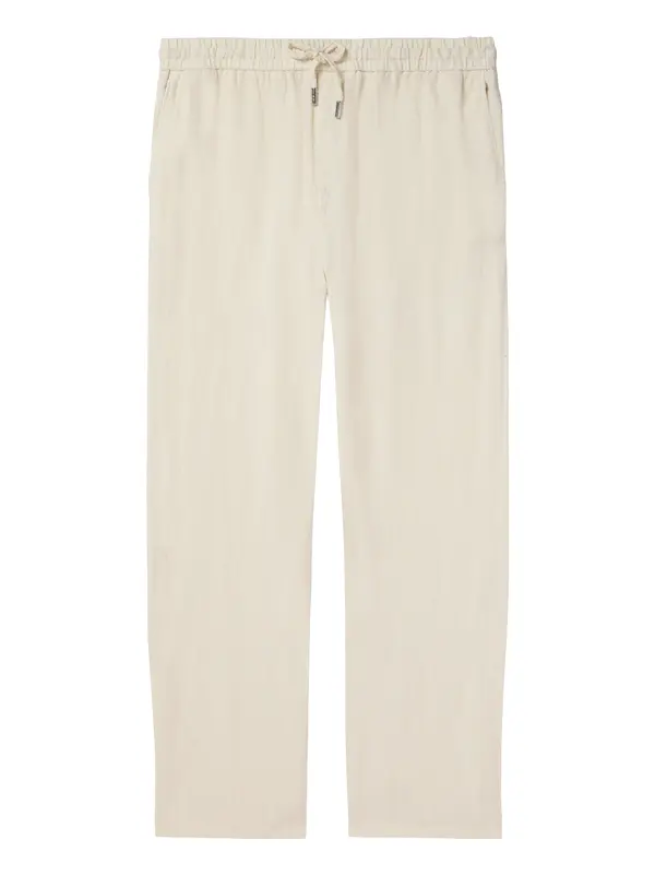 Mr P. Edward Straight-leg Linen Trousers - Neutrals