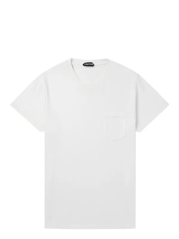 TOM FORD Slim-fit Cold-dyed Cotton T-shirt - White