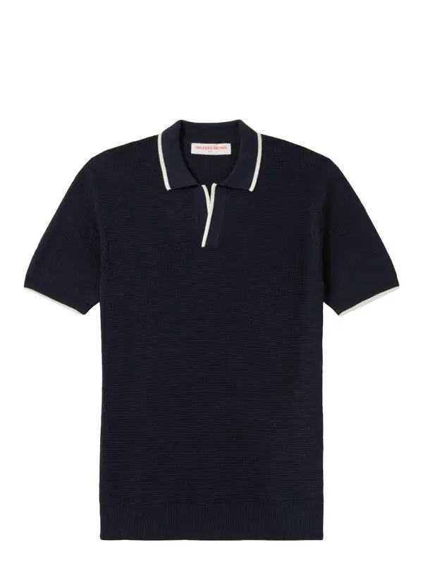 Orlebar Brown Horton Merino Wool Polo Shirt - Blue