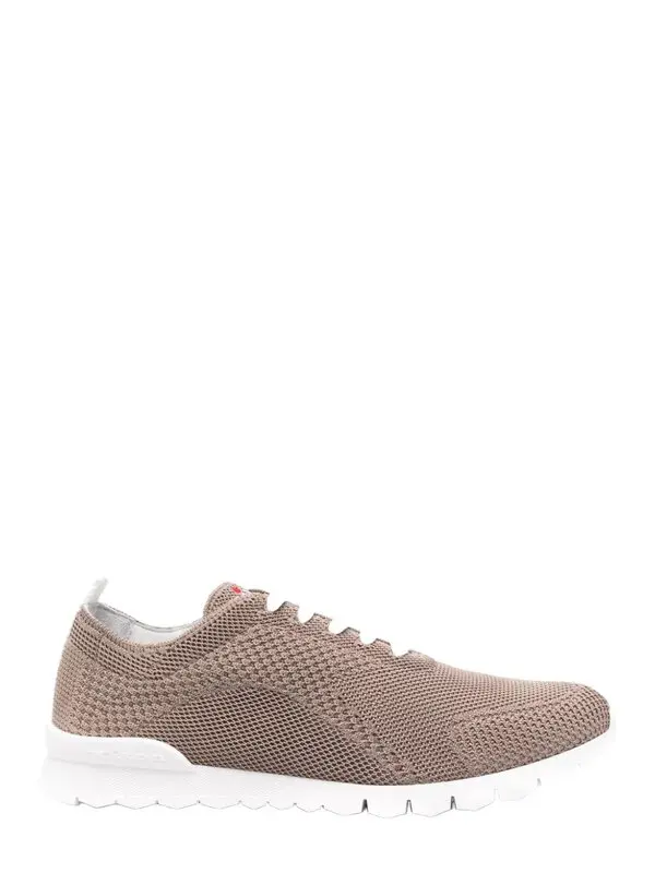 Kiton Logo-embroidered Knitted Sneakers - Brown