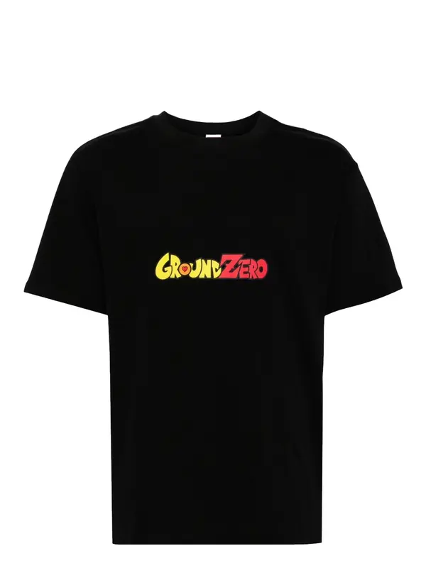 GROUND ZERO Logo-print T-shirt - Black