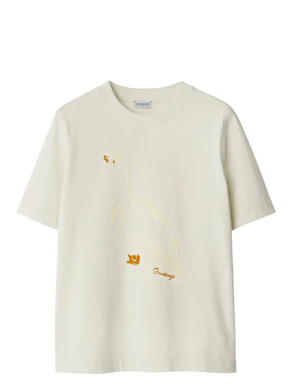 Burberry Duck Graphic T-shirt - Neutrals