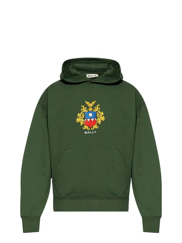 Bally Logo-print Cotton Hoodie - Green