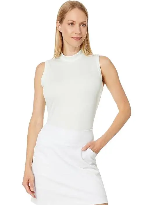 Adidas Ultimate365 Mock Sleeveless Polo - White