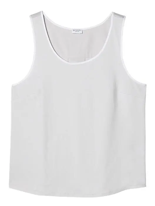 SFERRA Caricia Swing Tank Top - Tin/white