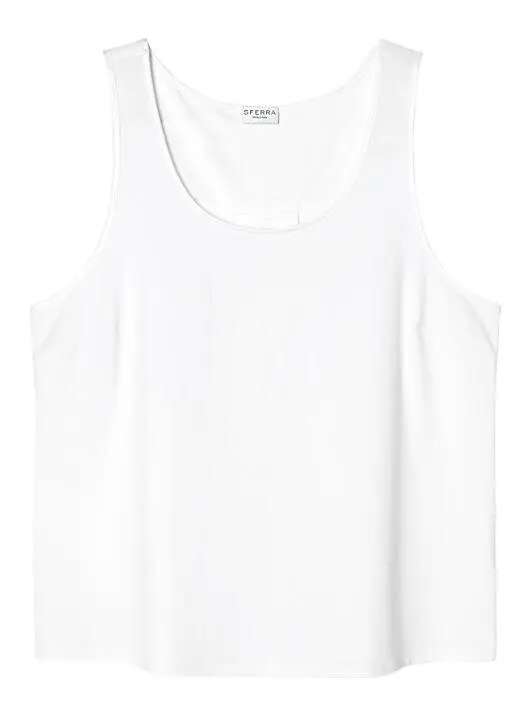 SFERRA Caricia Swing Tank Top - White/white