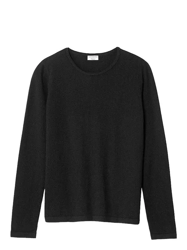 SFERRA Intimita Cashmere Long Sleeve Top - Black