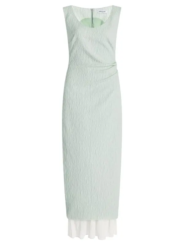 Anna Quan Olivia Crinkled Maxi Dress - Green