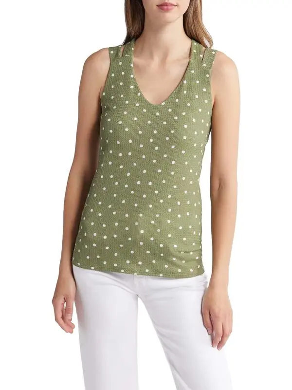 Loveappella Crisscross Tank Top - Sage