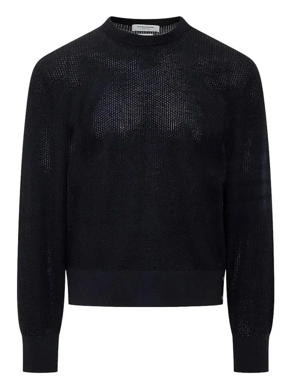 Thom Browne 4-bar Virgin Wool Sweater - Blue