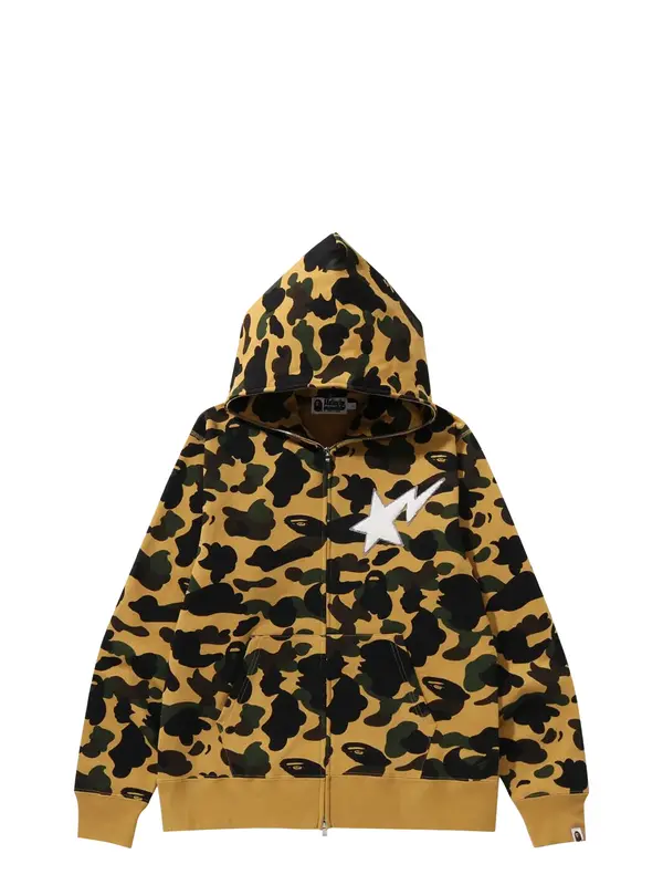 A BATHING APE 1st Camo Full Zip Hoodie - Yellow